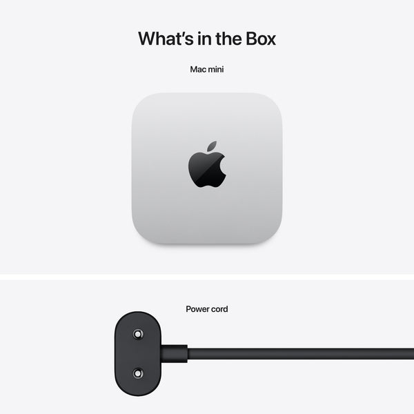 Mac mini: Apple M4 chip with 10-core CPU and 10-core GPU, 512GB SSD