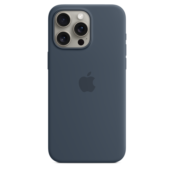iPhone 15 Pro Max Silicone Case with MagSafe - Storm Blue – iPlanet APP ...